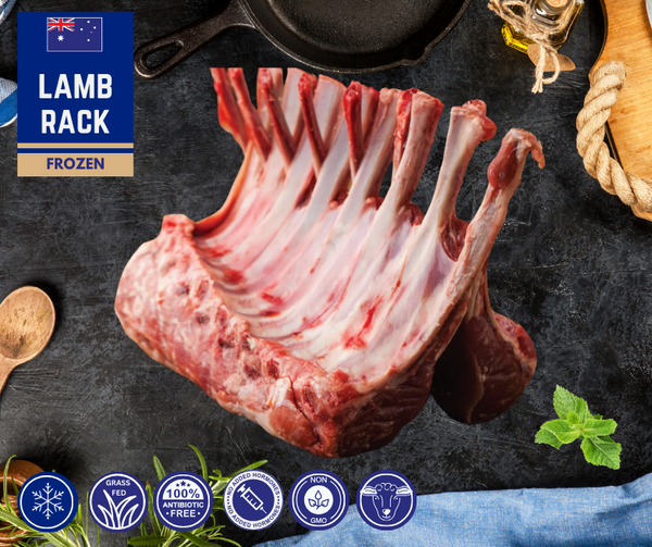 FROZEN - Rack of Lamb (Frenched Fat On), 600g - 800g | Farmers Market HK